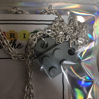 Heart Necklaces Unique Unusual Gift Made With Lego® Romantic Two-part ...
