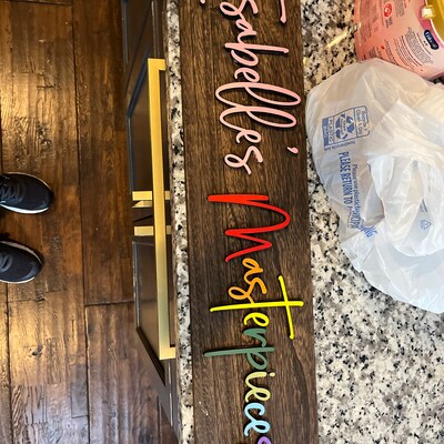 Look What I Made,personalized 3D Art Display Sign,kids Artwork Display ...