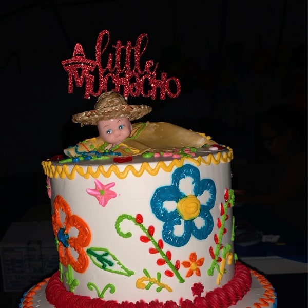 Little Muchacho Cake Topper, Uno Muchacho Topper, Baby Muchacho on His ...