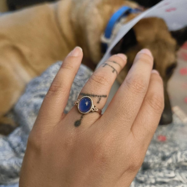Silver Ring of Wishes Mood Ring 25x18 Mm Sterling Silver 925 - Etsy