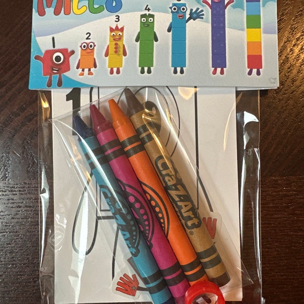 Kids Birthday Numbers Block Double Sided Coloring Pages With Crayons ...