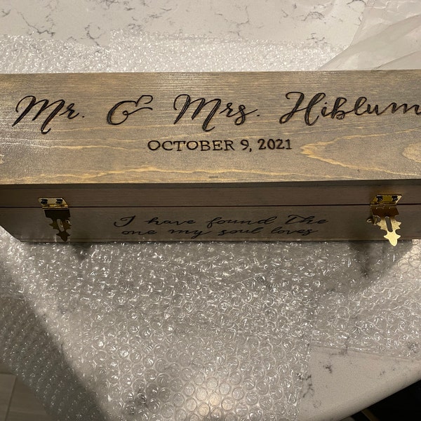 Custom Wedding Wine Box - Personalized Wooden Ceremony, Love Letter ...
