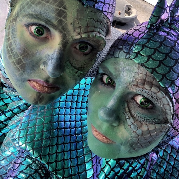 Asymmetrical Reptile Prosthetic Set (lizard / Snake / Iguana) (latex ...