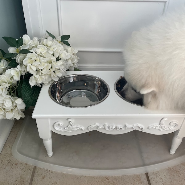 Elevated Dog Cat Pet Feeder HUMAN GRADE 304 Stainless Bowls Raised ...