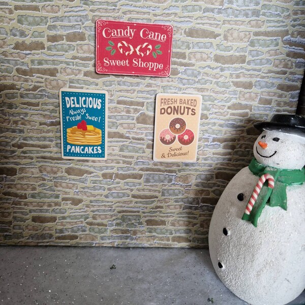 Dollhouse Miniature Opening Times Sign Shop Window Sign Handmade ...