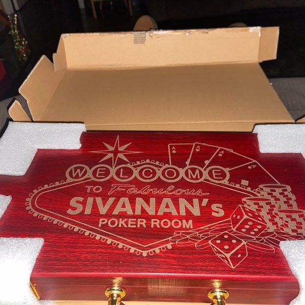 Personalized Poker Gift Set, Custom Engraved Poker Game Box, W/poker ...
