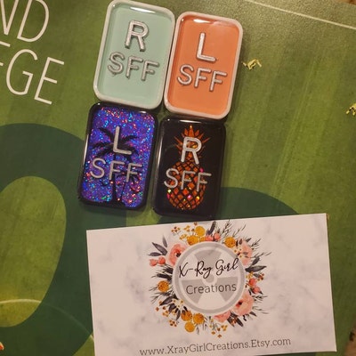 Solid Color X-ray Marker Set White Border Xray Markers Glitter X-ray ...