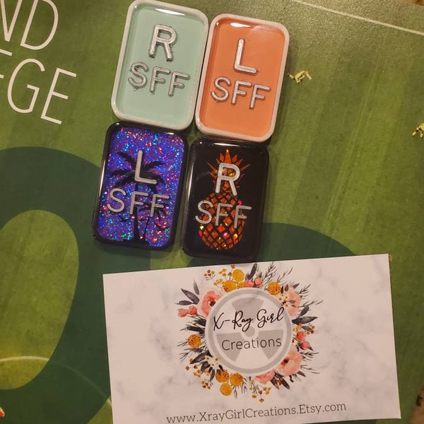 Solid Color X-ray Marker Set - White Border Xray Markers - Glitter X ...