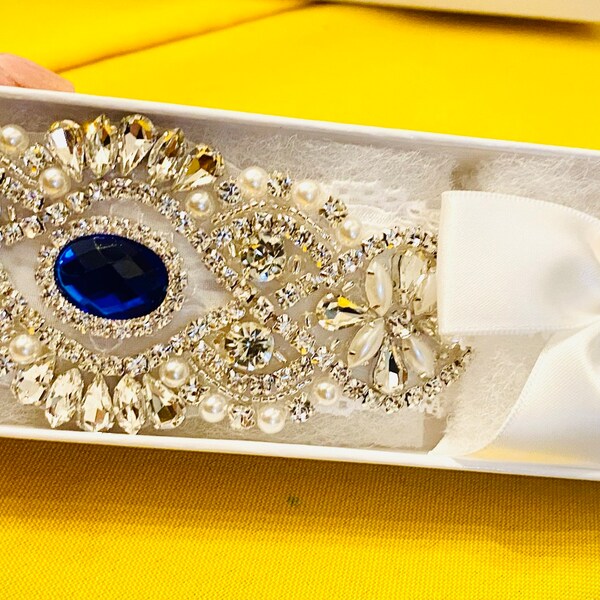 Royal Blue Wedding Garter, Royal Blue Bridal Garter, Royal Blue Garter ...