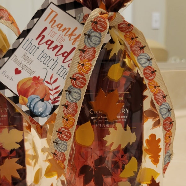 Thanksgiving Teacher Appreciation Printable Gift Tags, Fall Teachers ...