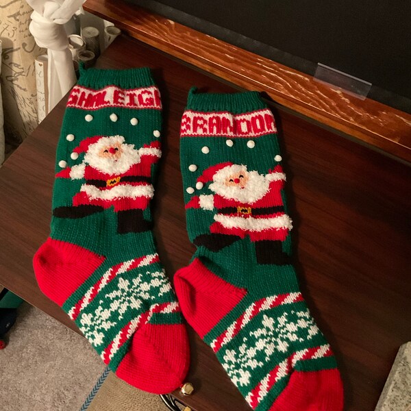Hand Knitted Juggling Santa Stocking - Etsy