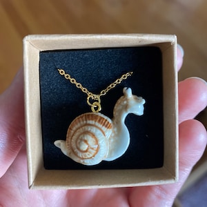 Snail Necklace Porcelain Pendant Work of Art the Cutest Snail ...