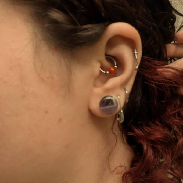 Semicolon Earring Piercing 16G Ear Piercing Semicolon Mental Health ...