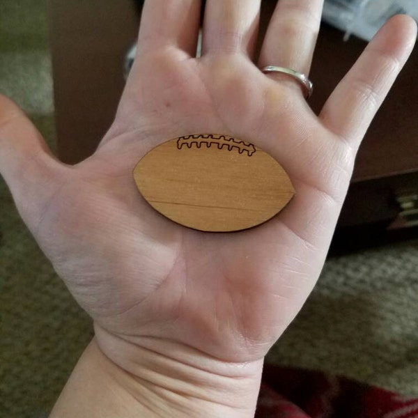 Wooden Footballs - Set of 10 - Wood Football Shape, Football Decor - Etsy
