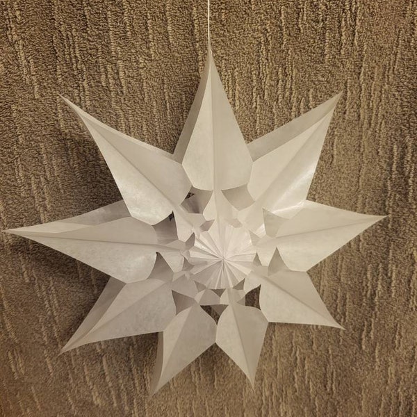Kraft Paper Star Snowflakes Set of 5/handmade, Paper Ornament/paper Bag ...