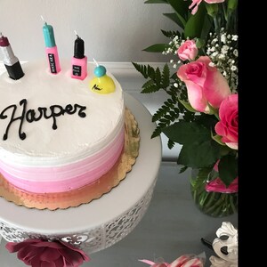 Makeup Candle Set, Birthday Candles, Spa Glamour Make up Birthday, Cake ...