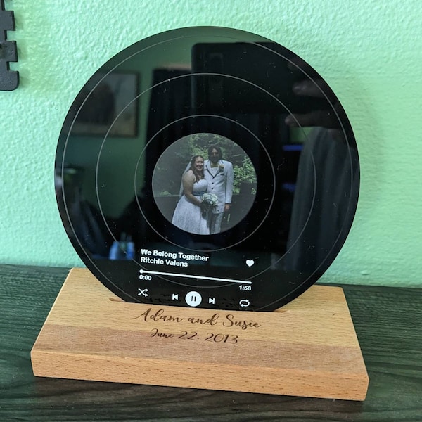 Song Personalized Record Birthday Gift for Her Anniversary Gift for Him ...