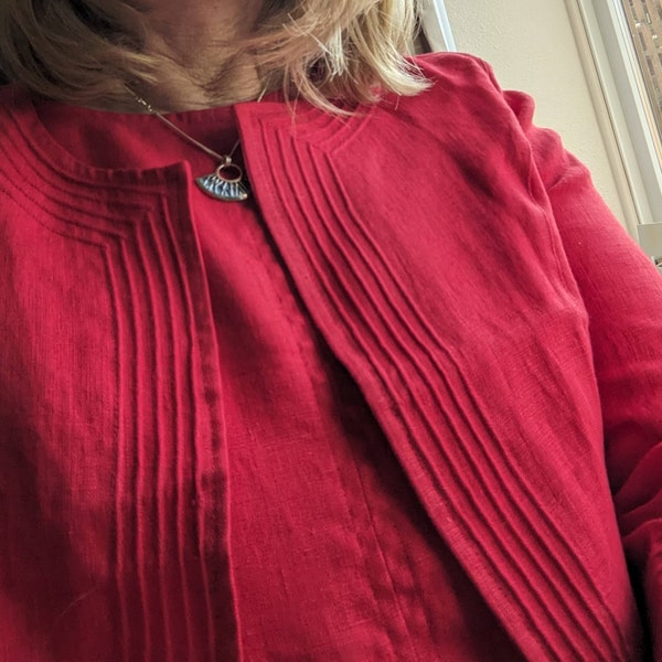 100% Linen Jacket With Hand Embroidery/ Linen Bolero/ Flax Summer Coat ...