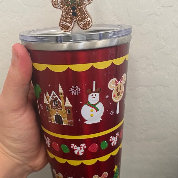 Mickey and Minnie Gingerbread Inspired Straw Topper - Etsy