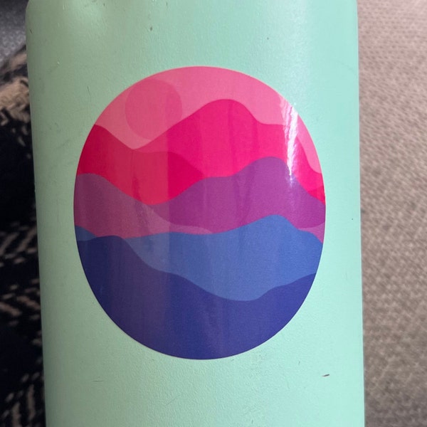 Subtle Bi Flag Sticker - Pride Sticker - Mountain Sticker - Laptop ...