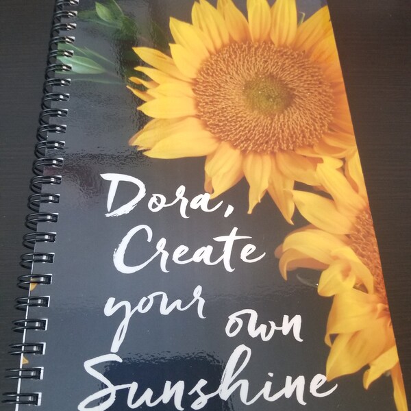 Sunflower Journal, Lined Notebook, Spiral Notebook, Sunflower, Create ...