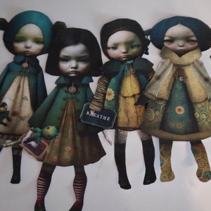 PAPER DOLL Digital Altered Art Digital Collage Sheet for - Etsy