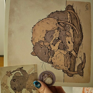 Glimmer Rat Art Print 8x8 - Etsy