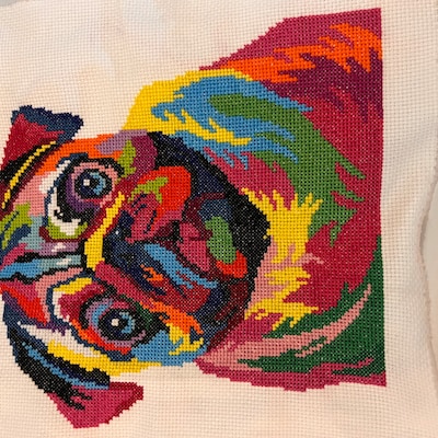 Colorful Calf Cross Stitch Pattern Abstract Rainbow Cow Cross - Etsy