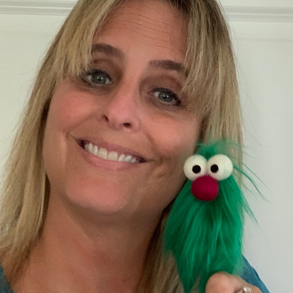 Little Beastie Hand Puppet EMERALD GREEN - Etsy