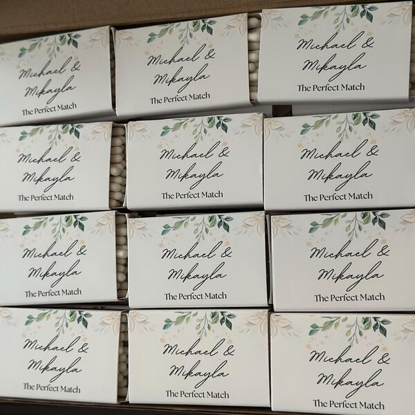 Custom Matches - Wedding Favors for Guests in Bulk - Bridal Shower ...