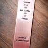 Invictus Quote on a Hand Stamped Copper Bookmark I Am the - Etsy UK