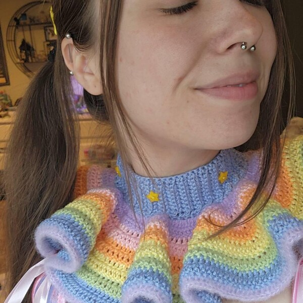 Clown Ruffle Collar Crochet PATTERN - Etsy