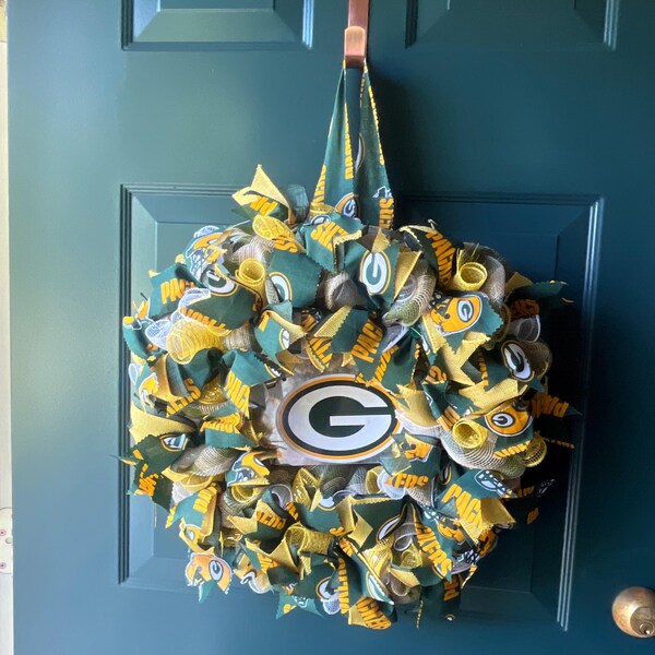 Green Bay Packers Wreath, Packers Gift, Housewarming Gift, Packers ...