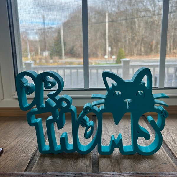 Cat Name Plate - Cat Name Sign - Cat Lover Gift - Veterinarian Gift ...