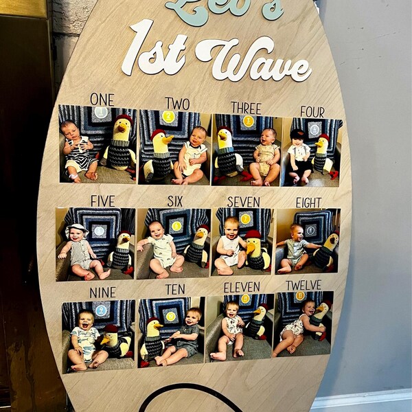 1st Wave, Big One Birthday, One Year Of, 12 Months Of, Photography Prop ...