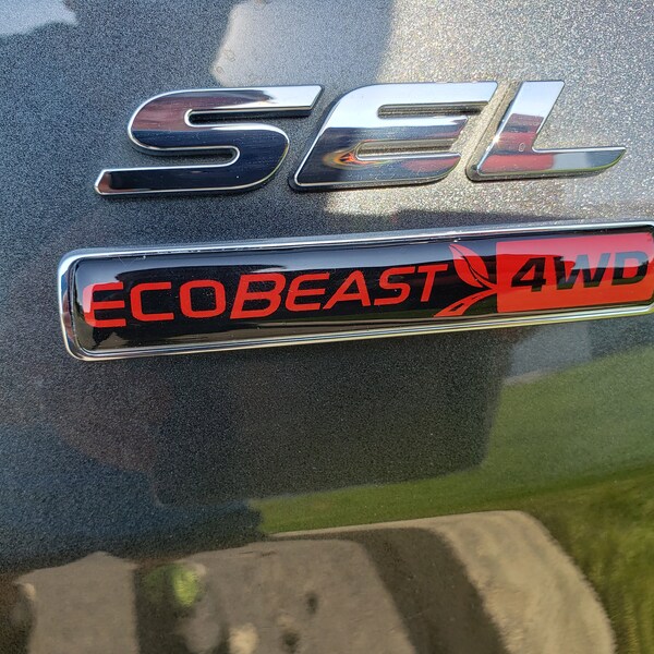 Gel Coated (domed) FORD ECOBEAST 4WD Emblem Overlays: Explorer, Escape ...