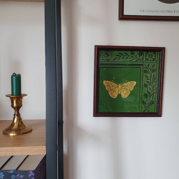 Emerald Green Old Bookcover Art Print | Eclectic Vintage Decor ...