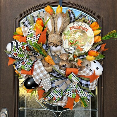 Carrot Patch Wreath Sign, Metal Wreath Sign, Sign for Wreath, Primitive ...