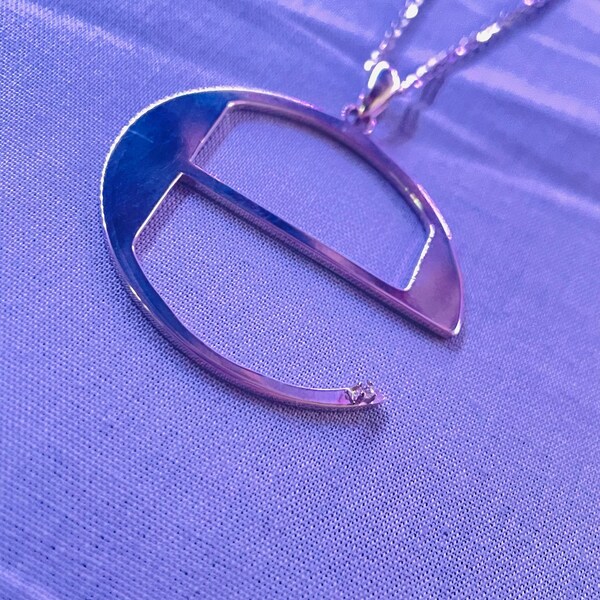 E Symbol Sterling Silver and Diamond Necklace Ecco2k Drain Gang Bladee ...