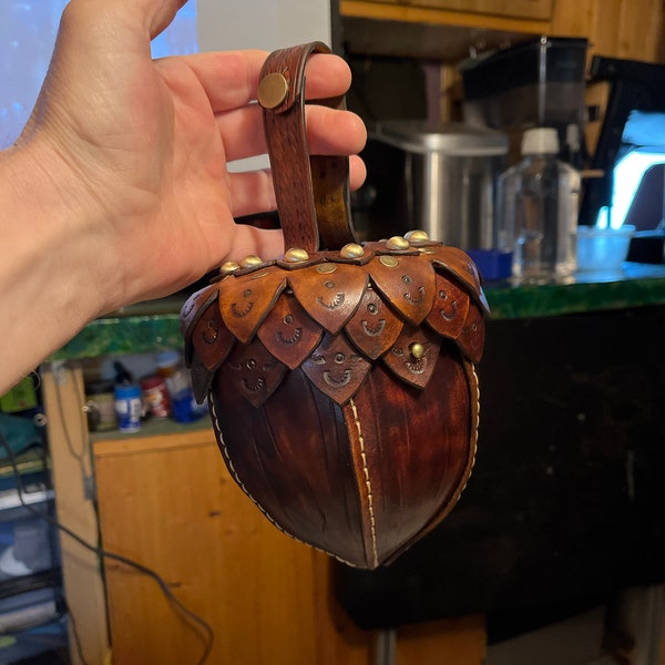 Digital Leather Acorn Bag PATTERN - Nature Set - Etsy