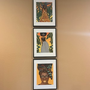 Abstract Black Art Music Print, Black Woman Singing, African American ...