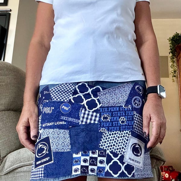 Ole Miss University of Mississippi Rebels Custom Patch Denim Skirt ...