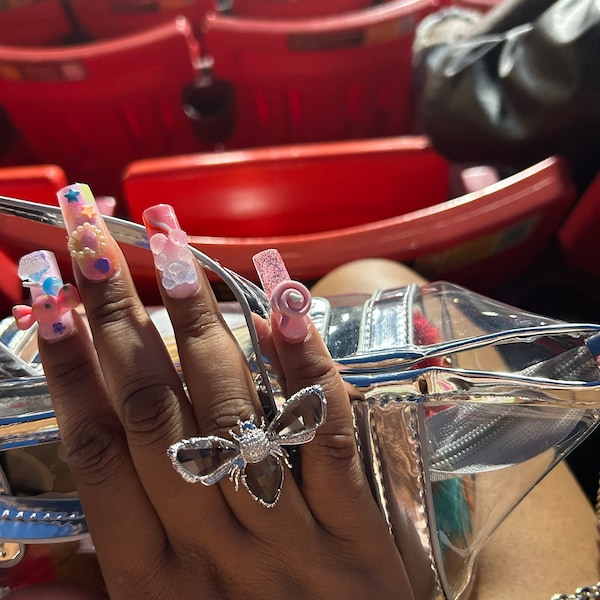 NEW | Rogue | Luxury Press on Nails | 90’s Nails | Colorful Nails - Etsy