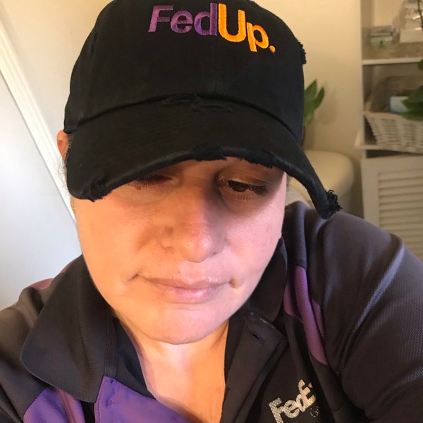 Fed up Fedex Dad Vintage Baseball Cap Embroidered Cotton Adjustable ...