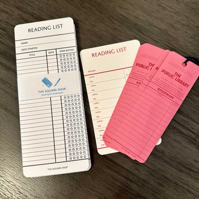 Reading List Bookmark Library Card Bookmark Vintage Library Bookmark ...