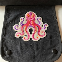 Funky Octopus Embroidered Patch Under the Sea Patches Sea Embroidery ...