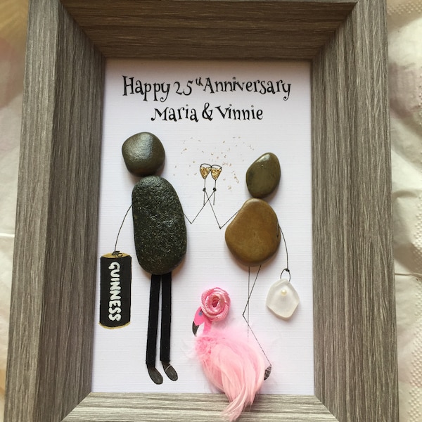 Sisters Pebble Art Frame, Pebble Art, Personalised Gifts, Sea Glass ...