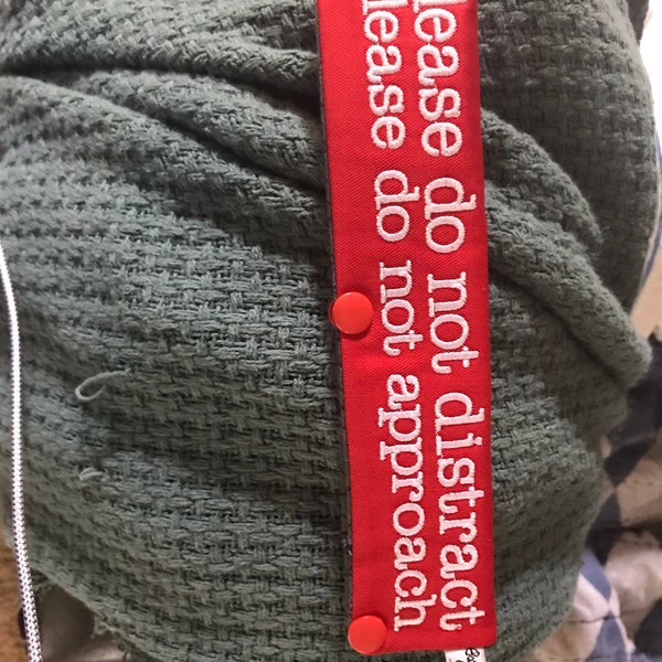 1 Please Do Not Distract, Please Do Not Approach, Leash Sleeve, Snap On ...