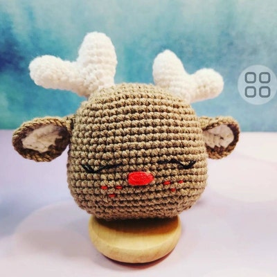 PATTERN ONLY: Reindeer Baby Rattle Deer Amigurumi Toy Deer Toy Tutorial ...