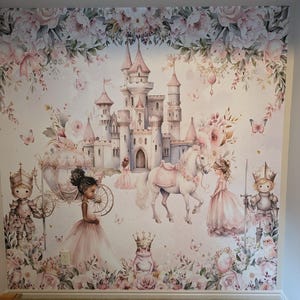 Mermaid Nursery Wallpaper Underwater Wall Mural for Girls Room Peel and ...